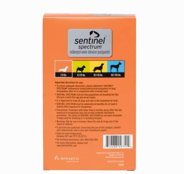 Sentinel Spectrum Chewable Tablets for Dogs | 1Family 1Health Pharmacy