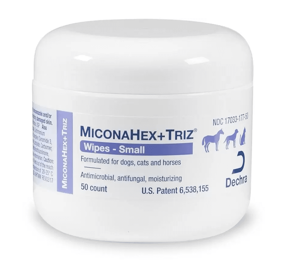 MiconaHex+Triz Wipes 50Ct. for Dogs & Cats | 1Family 1Health Pharmacy